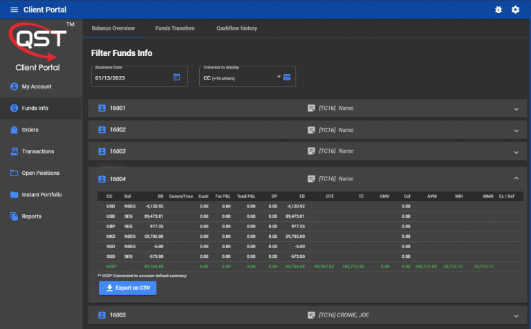 Qst Client Portal Client Account Inquiries Quick Suite Trading
