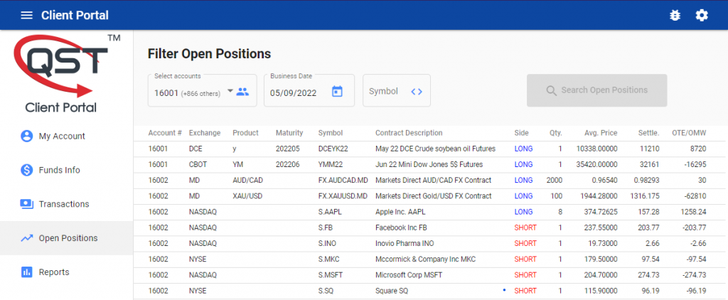 QST Client Portal | Client Account Inquiries | Quick Suite Trading